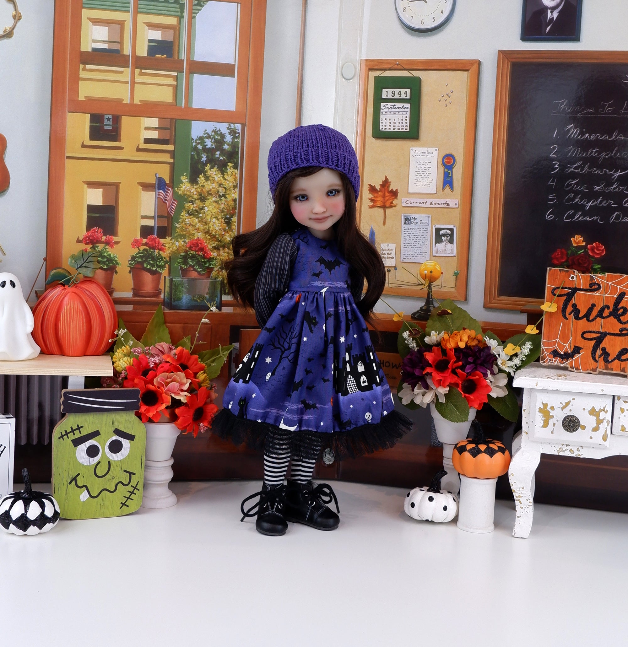 Scary Night - dress ensemble with boots for Ruby Red Fashion Friends d ...