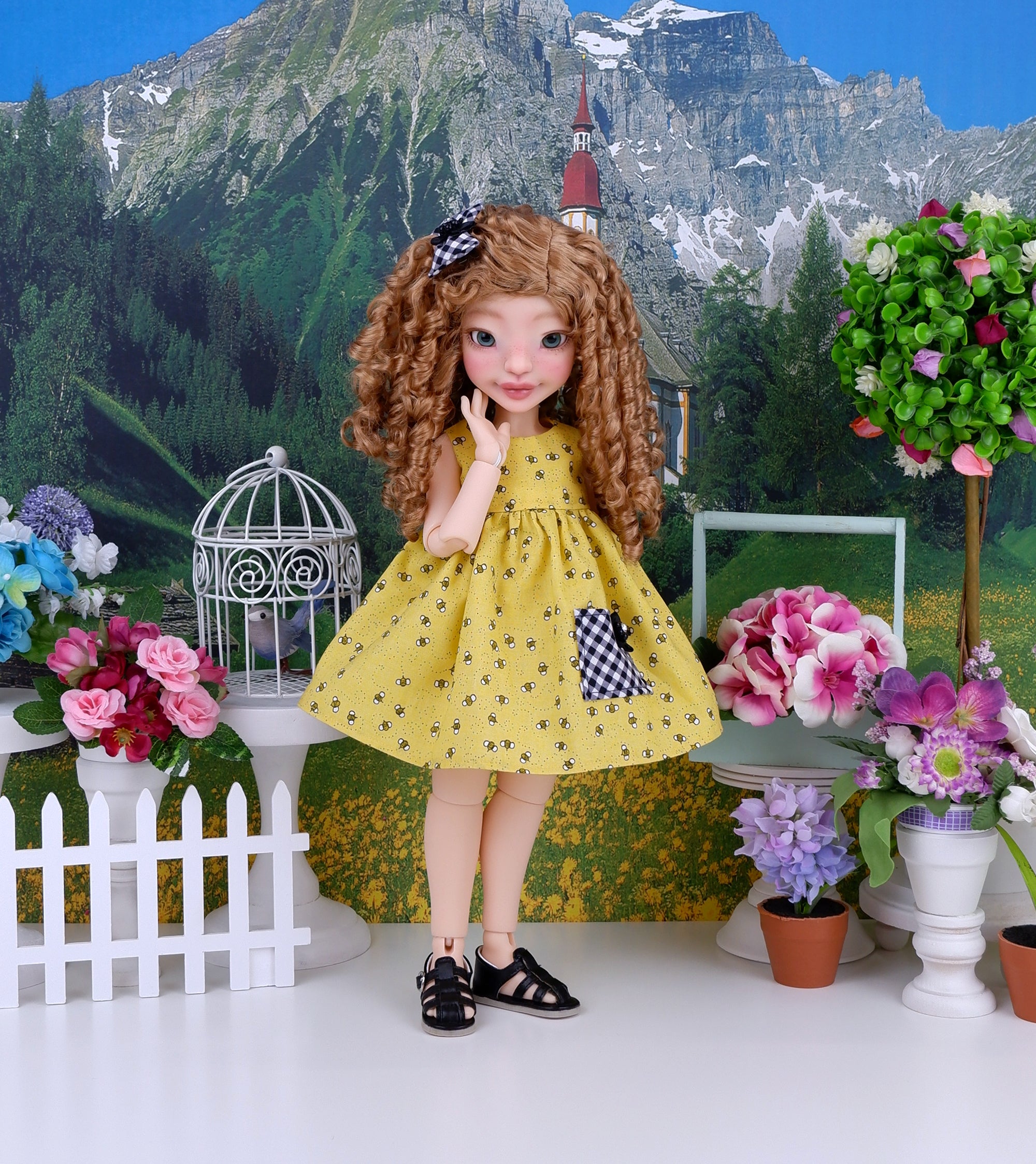 Bee Line - dress with sandals for Anderson Art Dolls BJD – Cottontail ...