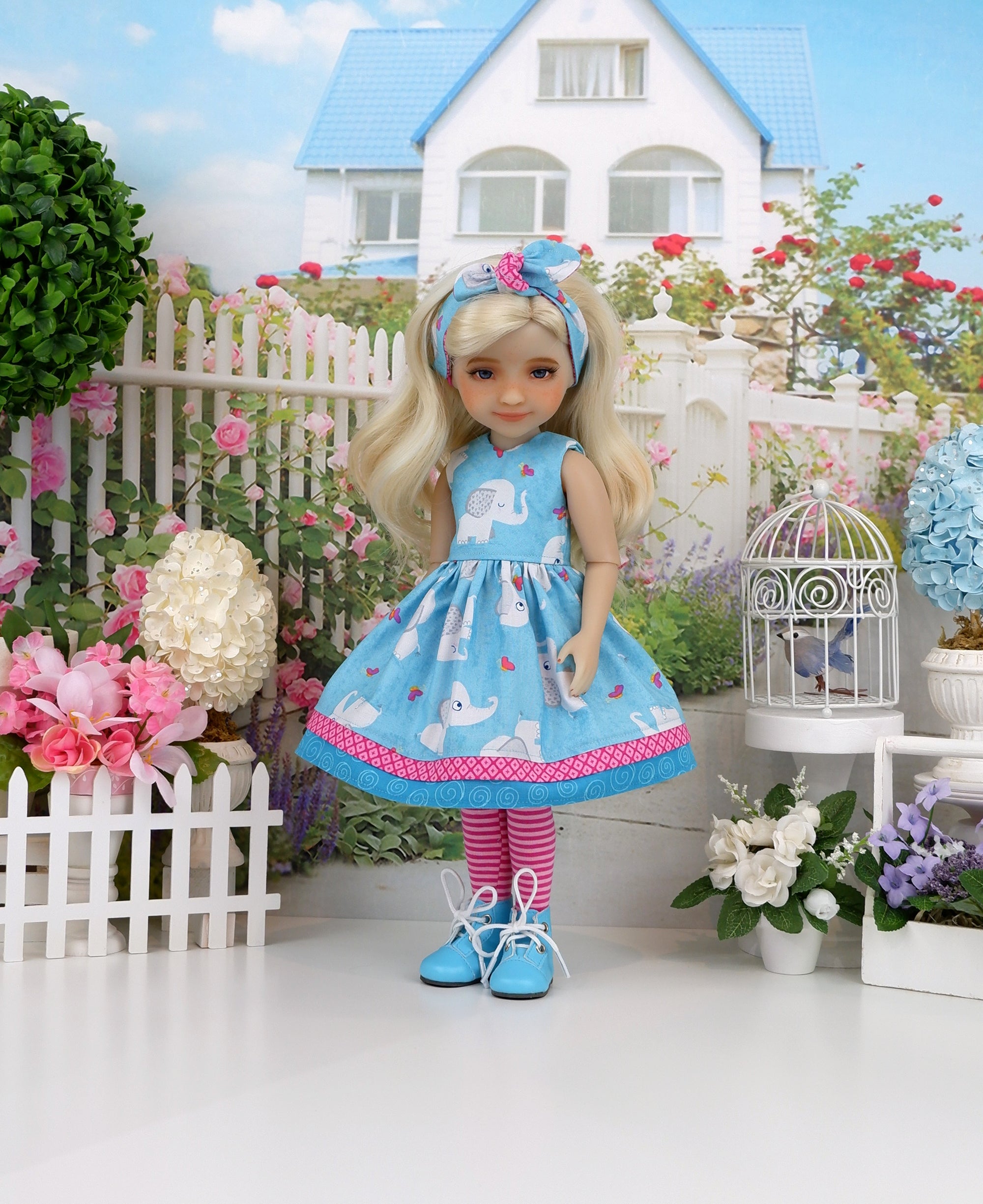 Ellie Elephant - dress with boots for Ruby Red Fashion Friends doll ...