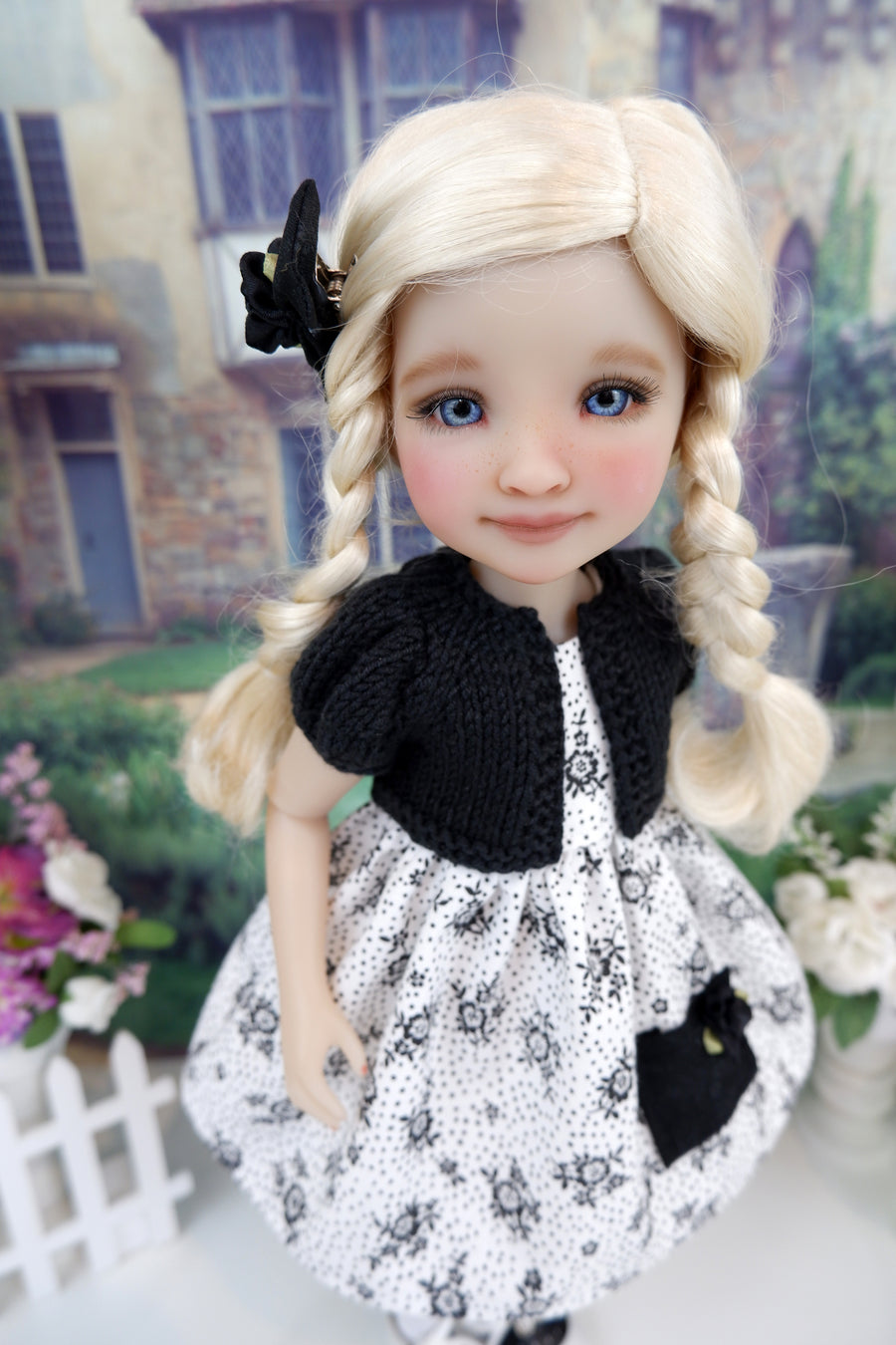 Floral Silhouette - dress with sweater & saddle shoes for Ruby Red Fas ...