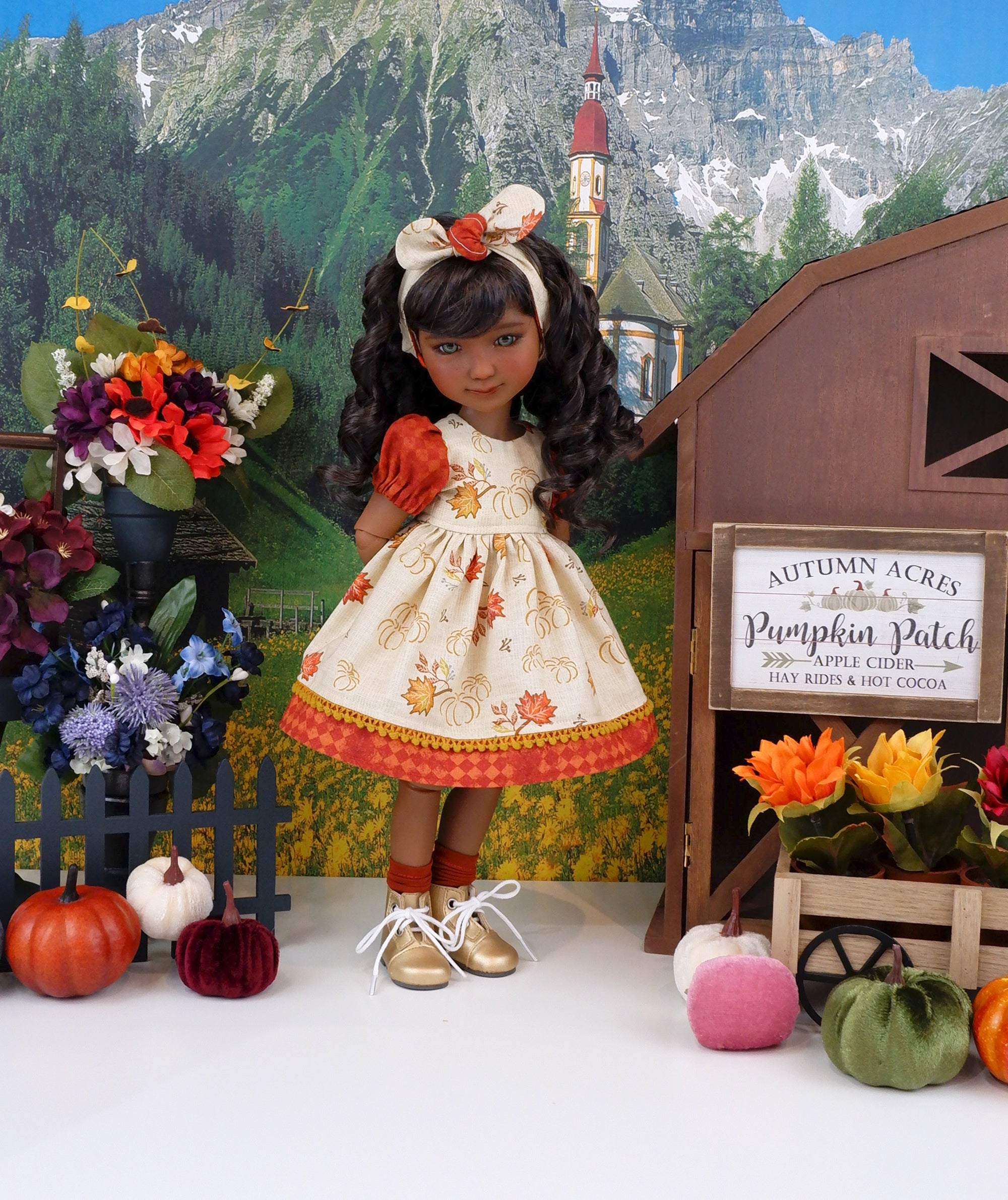 Harvest Gold - dress and boots for Ruby Red Fashion Friends doll ...