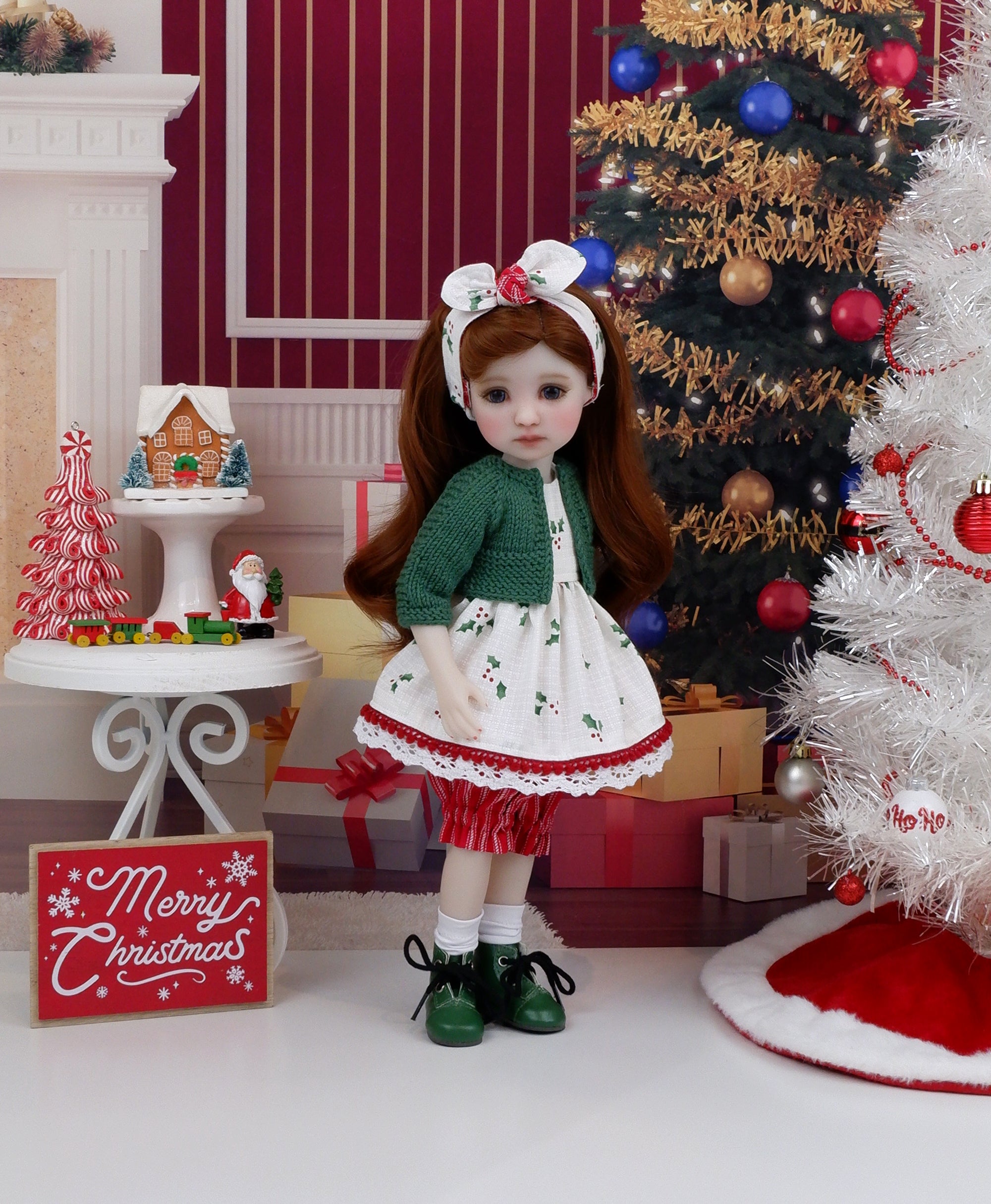 Holly Cutie - top & bloomers with sweater and boots for Ruby Red Fashi ...