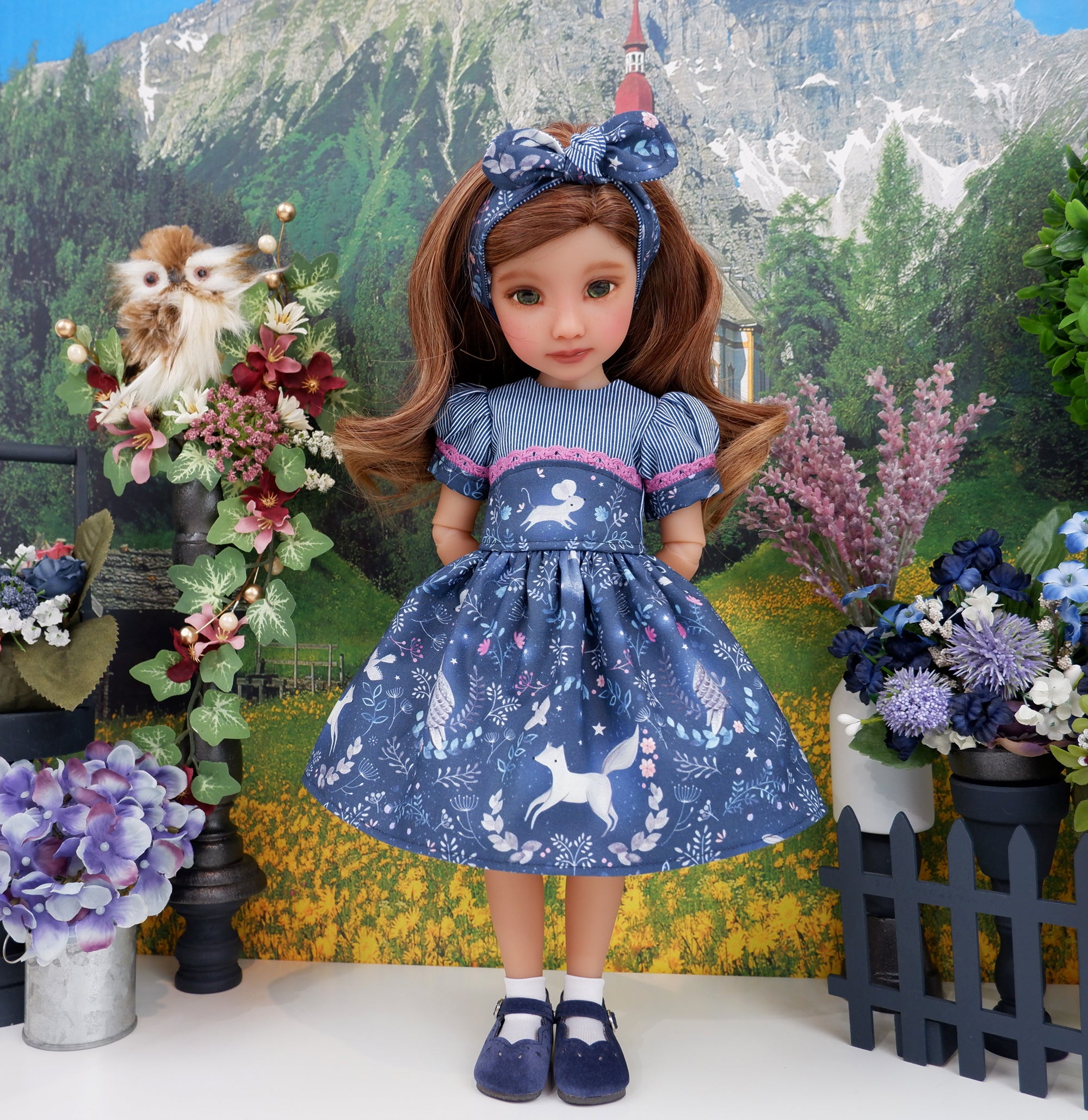 Moonlit Critters - dress and shoes for Ruby Red Fashion Friends doll – Cottontail Doll Designs