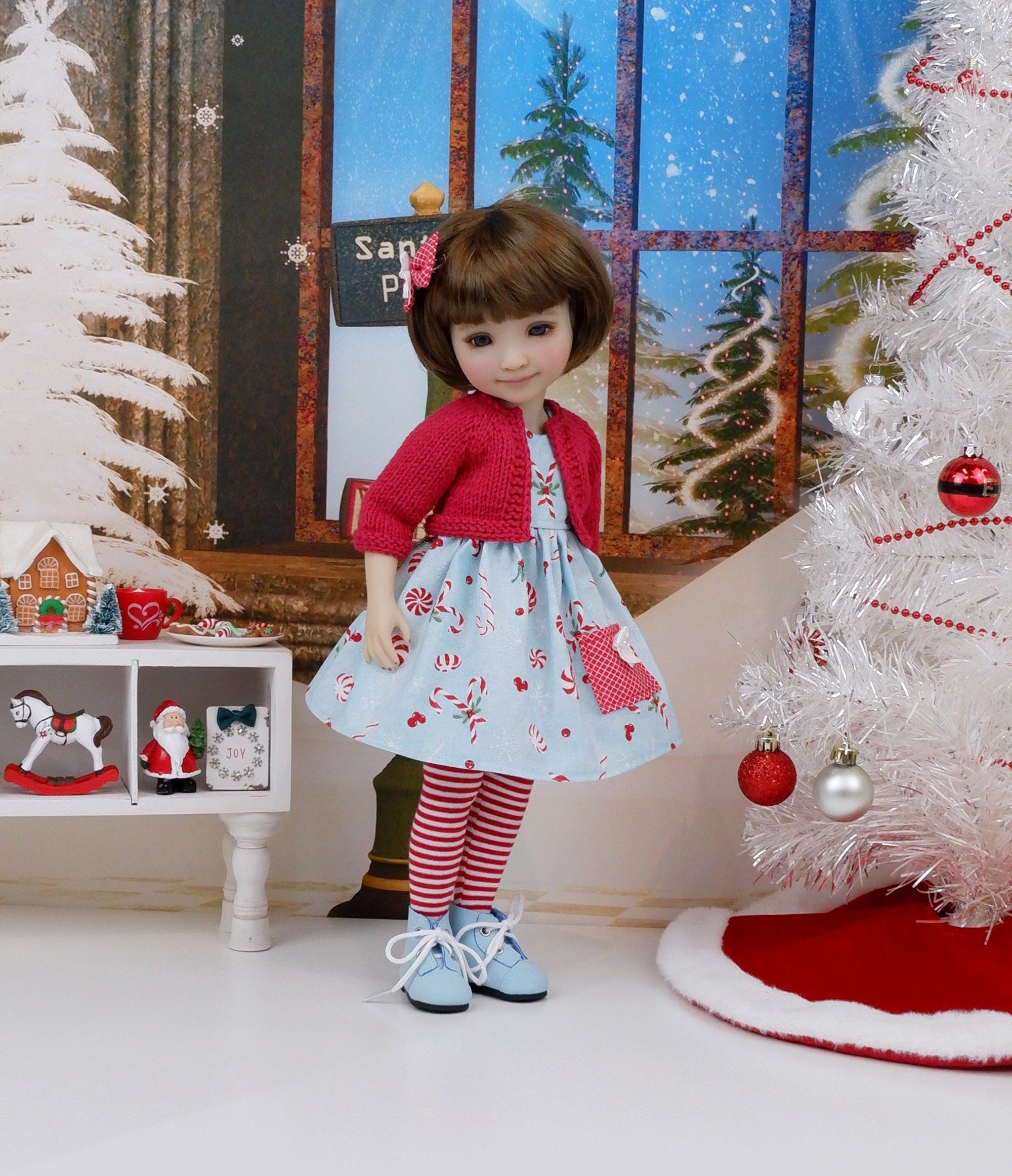 North Pole Candy Canes - dress with sweater & boots for Ruby Red Fashi ...