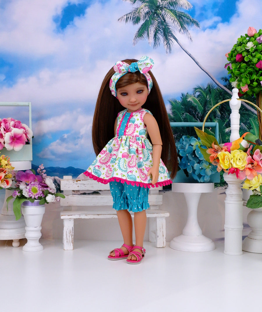 Paisley Peacock - top & bloomers with sandals for Ruby Red Fashion Fri ...