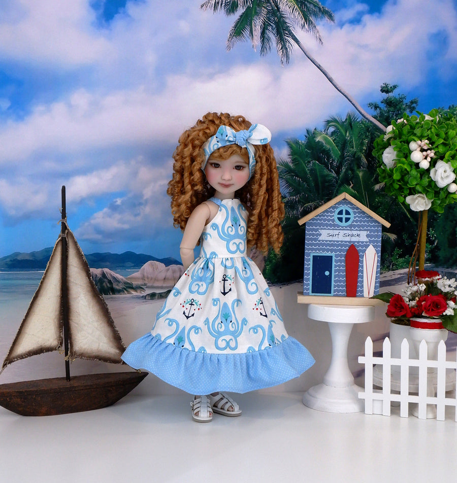 Sea Creature - dress with sandals for Ruby Red Fashion Friends doll ...