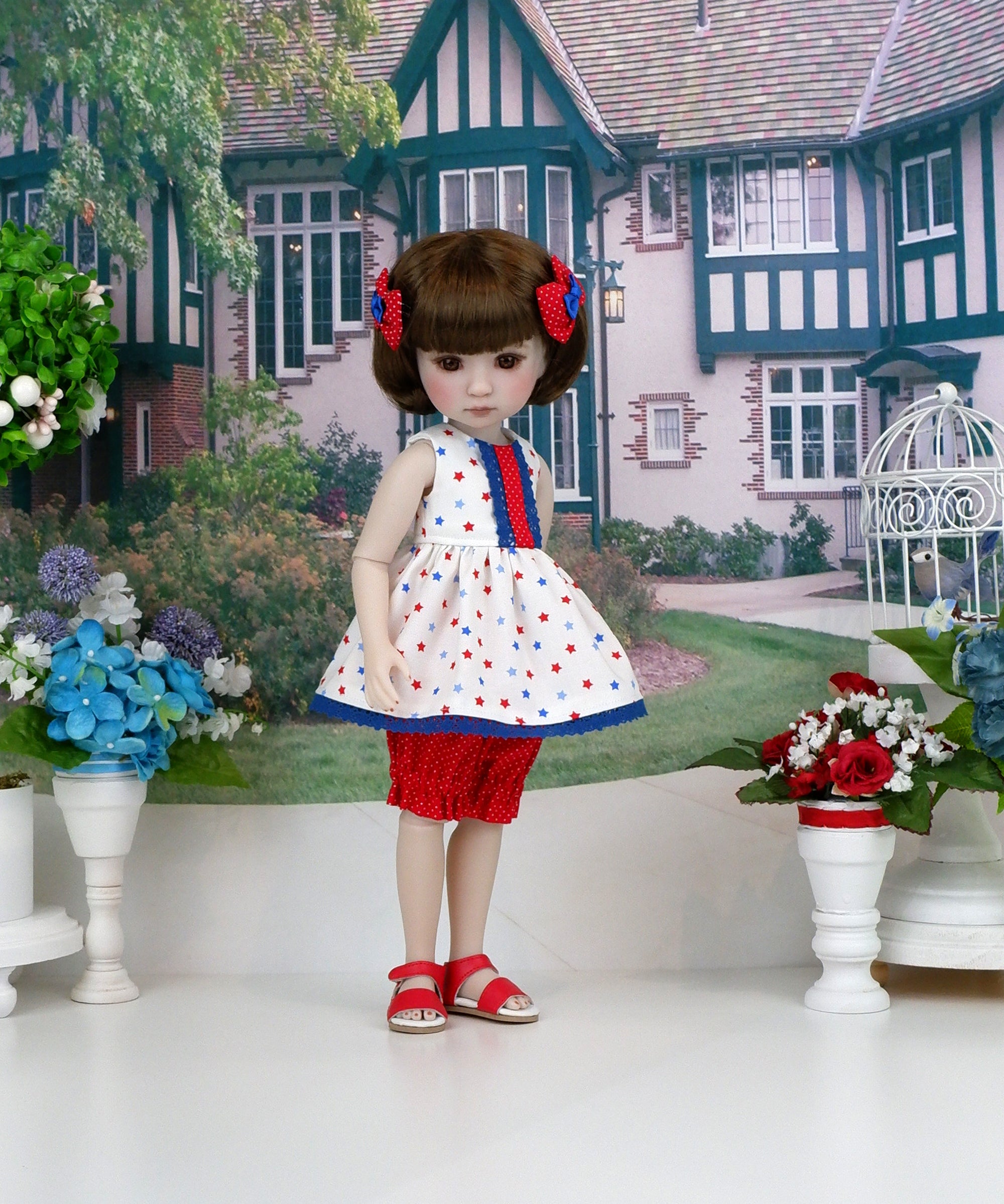 Stars & Dots - top & bloomers with sandals for Ruby Red Fashion Friend ...