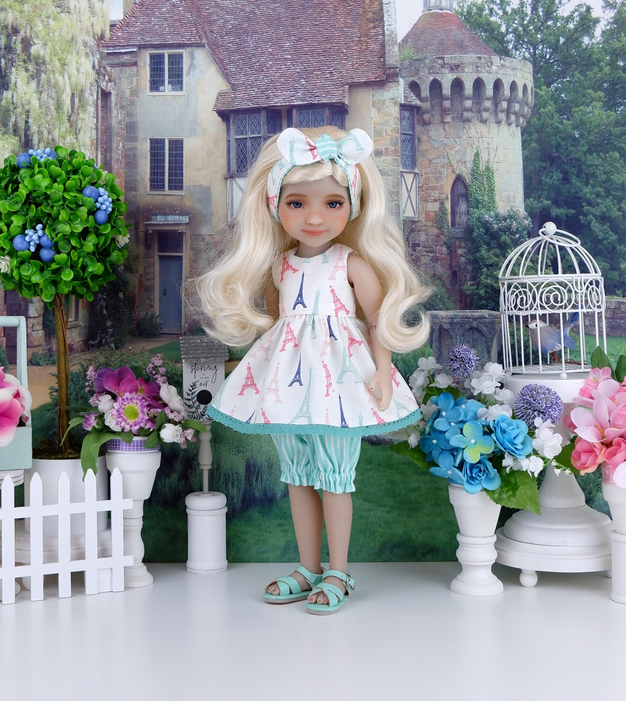 Summer in Paris - top & bloomers with sandals for Ruby Red Fashion Fri ...