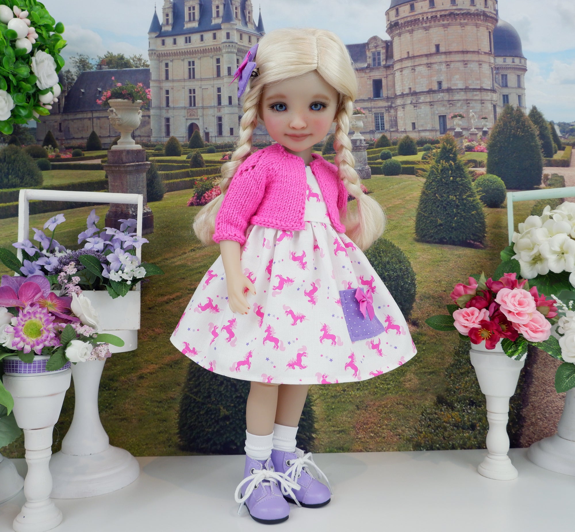 Wee Unicorns - dress with sweater & boots for Ruby Red Fashion Friends ...